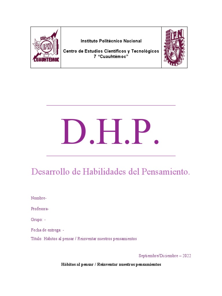 Hábitos Al Pensar / Reinventar Nuestros Pensamientos | PDF