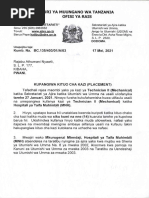 Mifano Ya Barua Rasmi Ya Kuomba Kazi | PDF