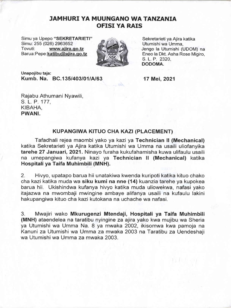 Kituo Cha Kazi | PDF