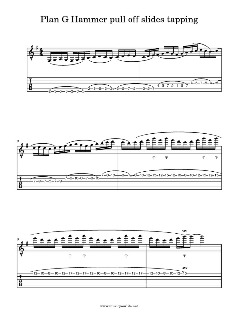 Plan G Hammer Pull Off Slides Taping | PDF
