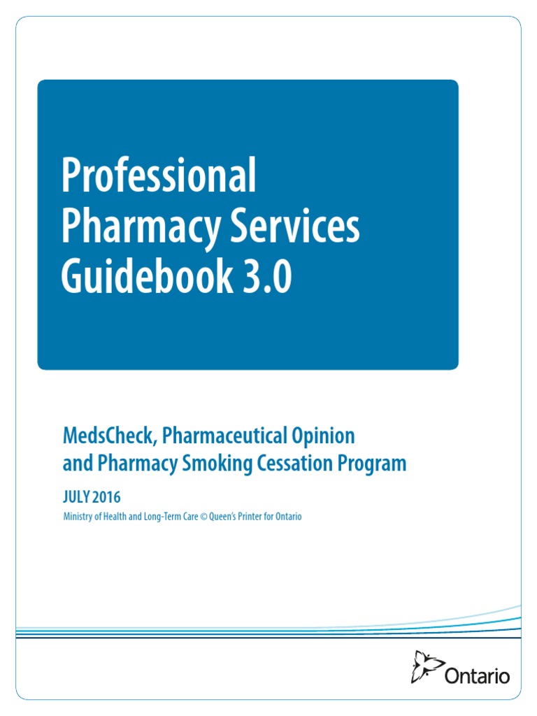 Guidebook MTM Ontario | PDF | Pharmacy | Prescription Drugs