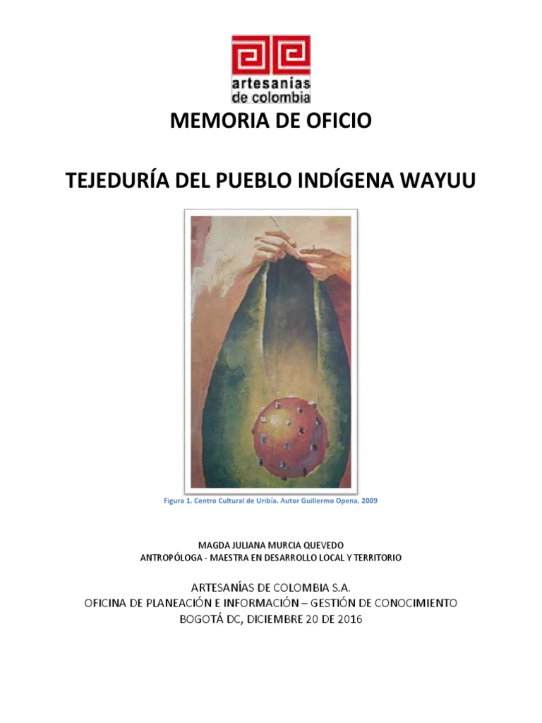 Tejeduria Del Pueblo Indigena Wayuu | PDF | Colombia | Algodón
