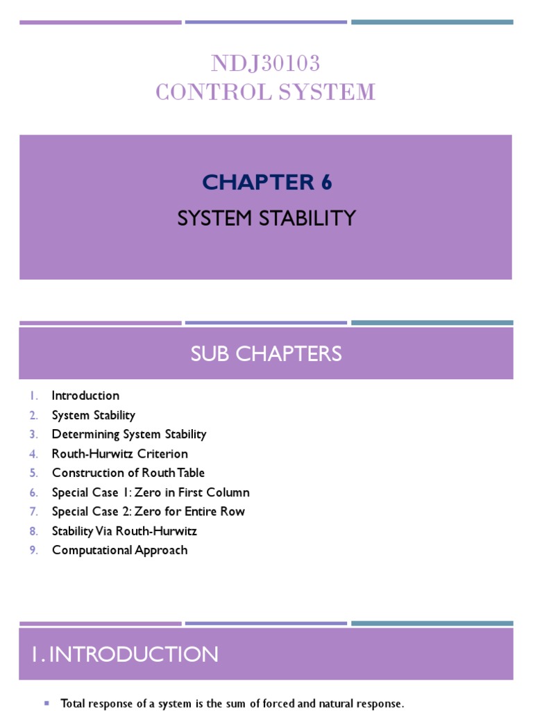 Chapter 6 System Stability | PDF | Stability Theory | Control Theory