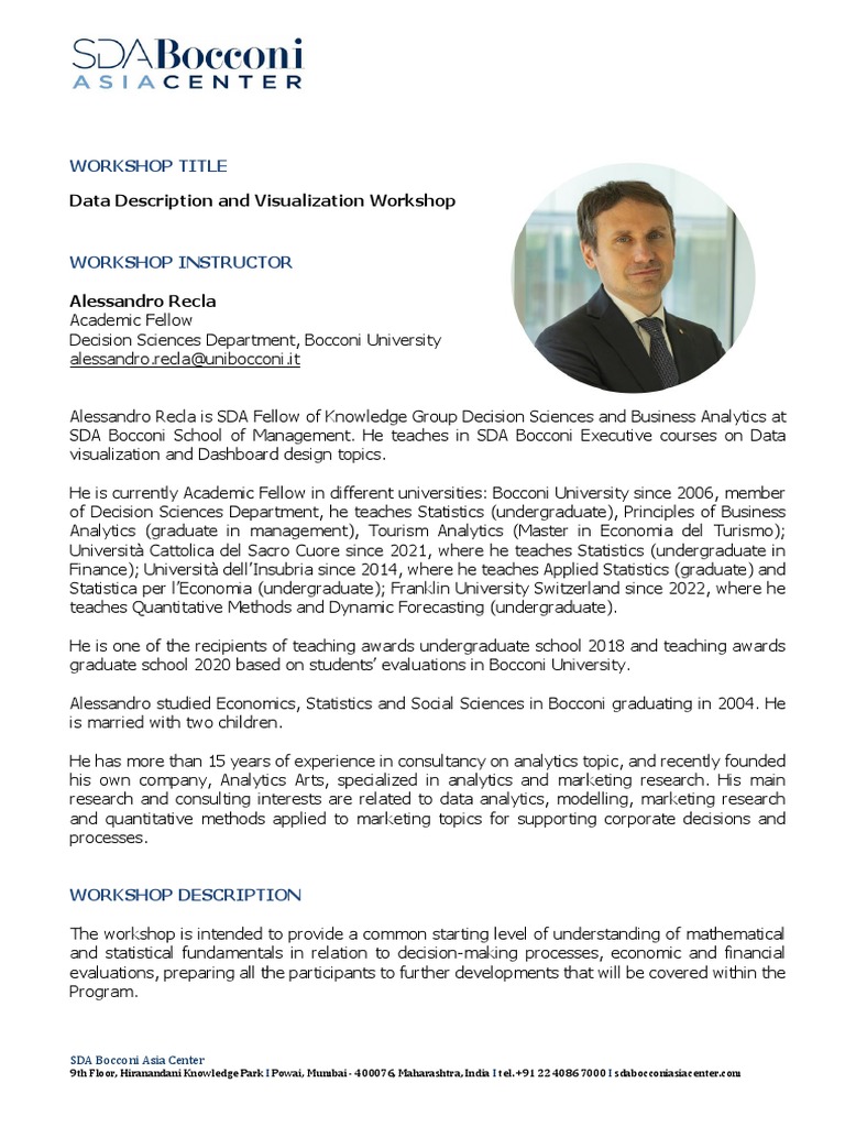 Data Description and Visualization Workshop-Syllabus | PDF | Statistics ... Data Description and Visualization Workshop-Syllabus | PDF | Statistics ...