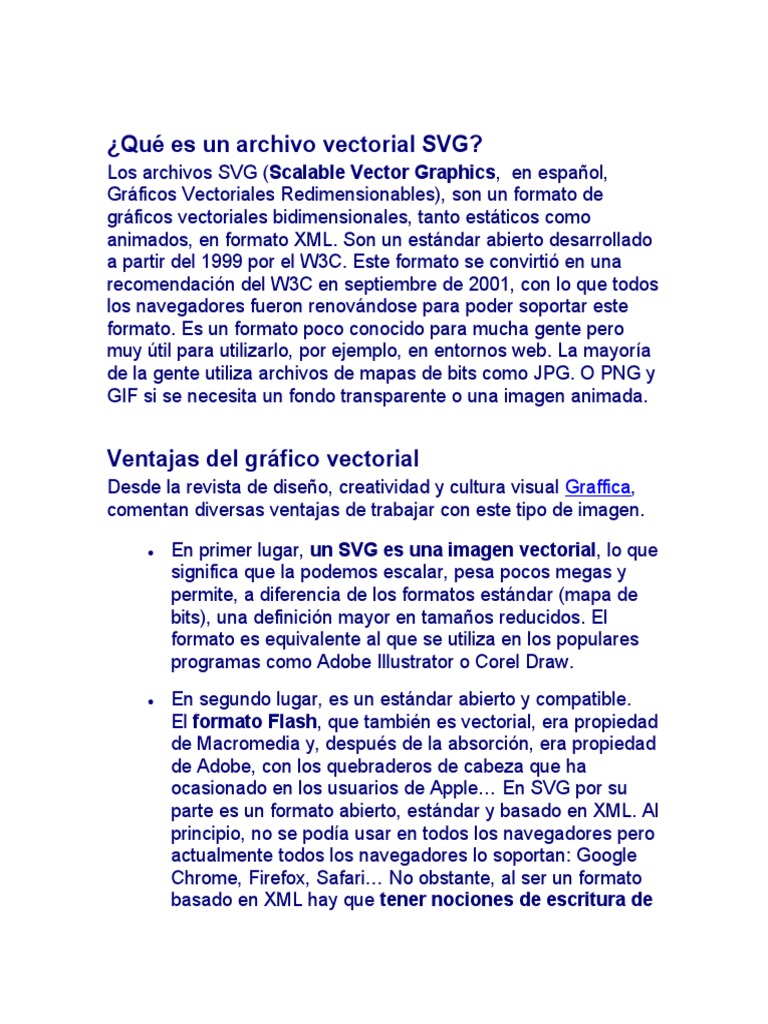 Qué Es Un Archivo Vectorial SVG | PDF | Software | Desarrollo de software
