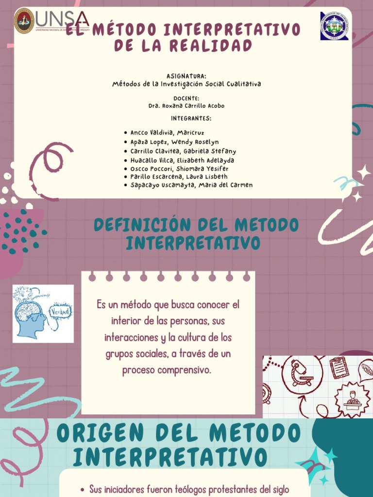 Método Interpretativo - Cualitativa | PDF