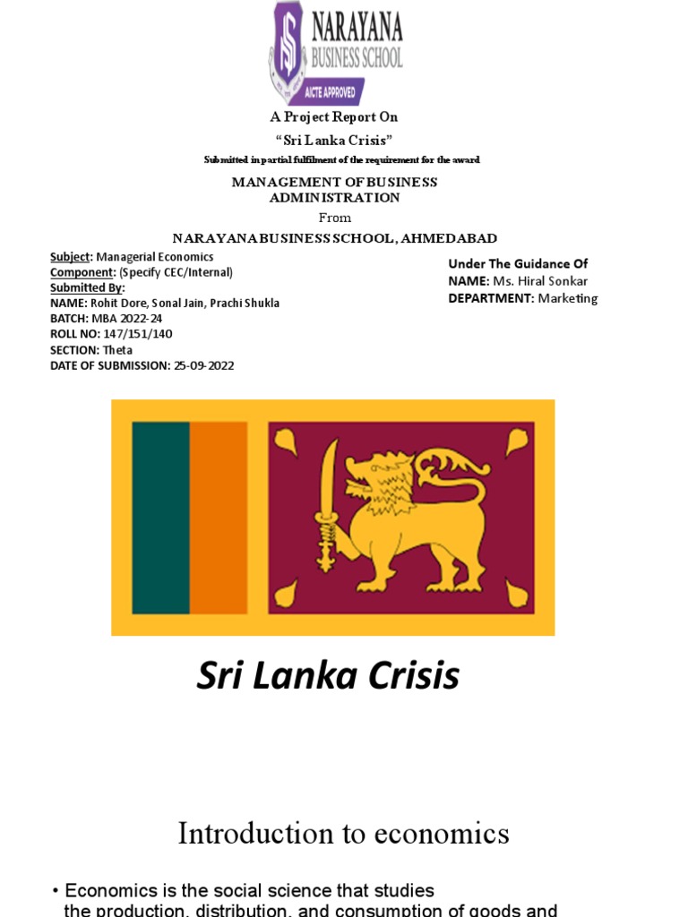 Sri Lankan Economy Crisis Final | PDF