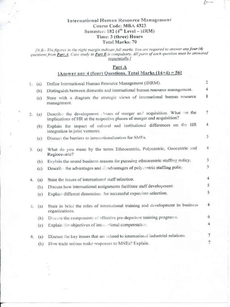 (MBA 4323) International Management | PDF