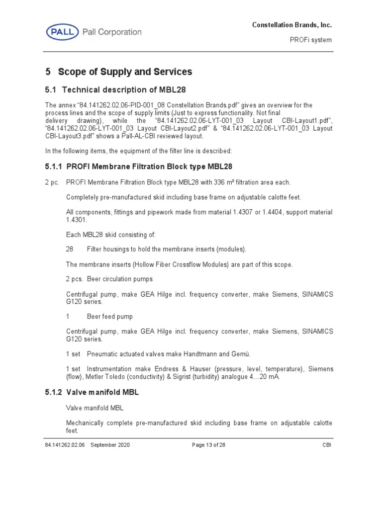 PALL Technical Description | PDF | Programmable Logic Controller | Pump