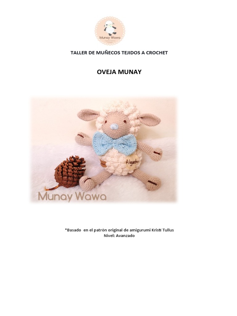 TALLER DE MUÑECOS TEJIDOS A CROCHET Oveja Munay 7 | PDF | Tejer | Amigurumi