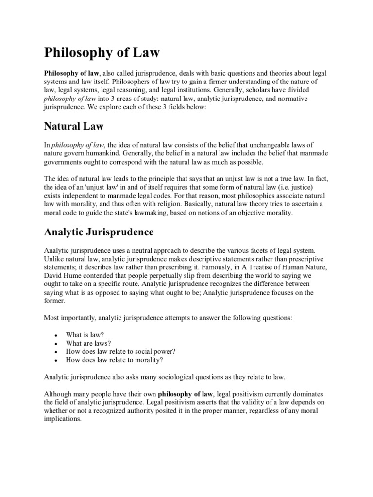 Philosophy of Law 1 | Jurisprudence | Analytic Philosophy