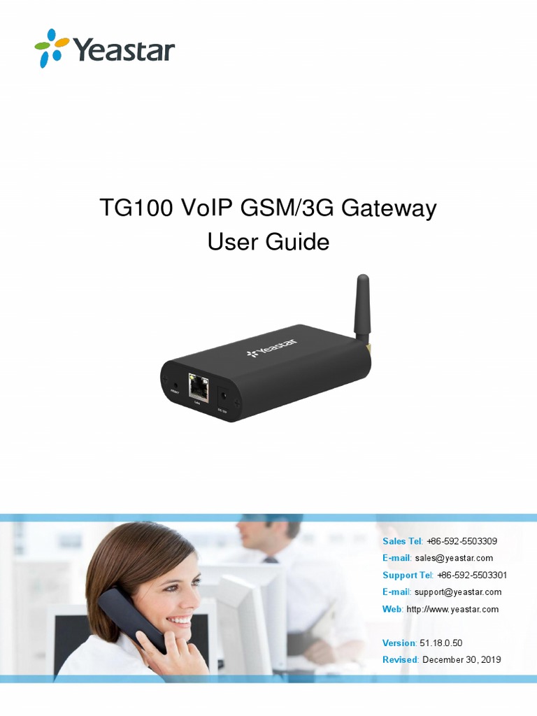 tg100 User Guide en | PDF | Voice Over Ip | Session Initiation Protocol