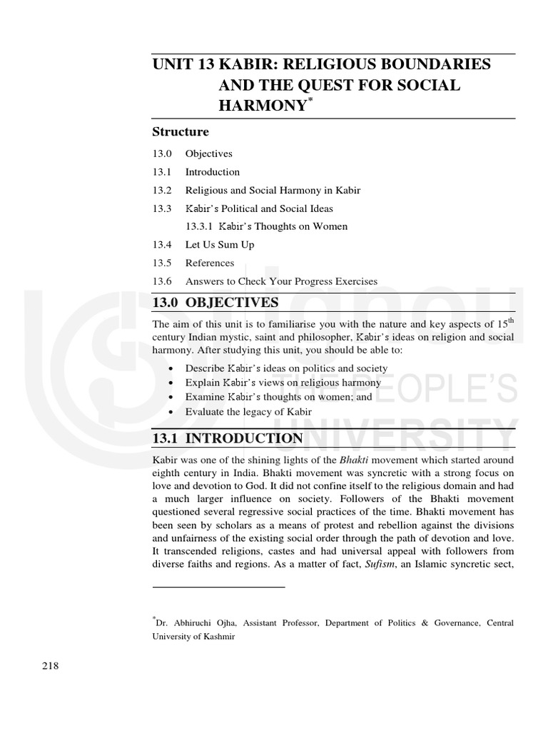 Kabir | PDF | Bhakti | Bhakti Movement