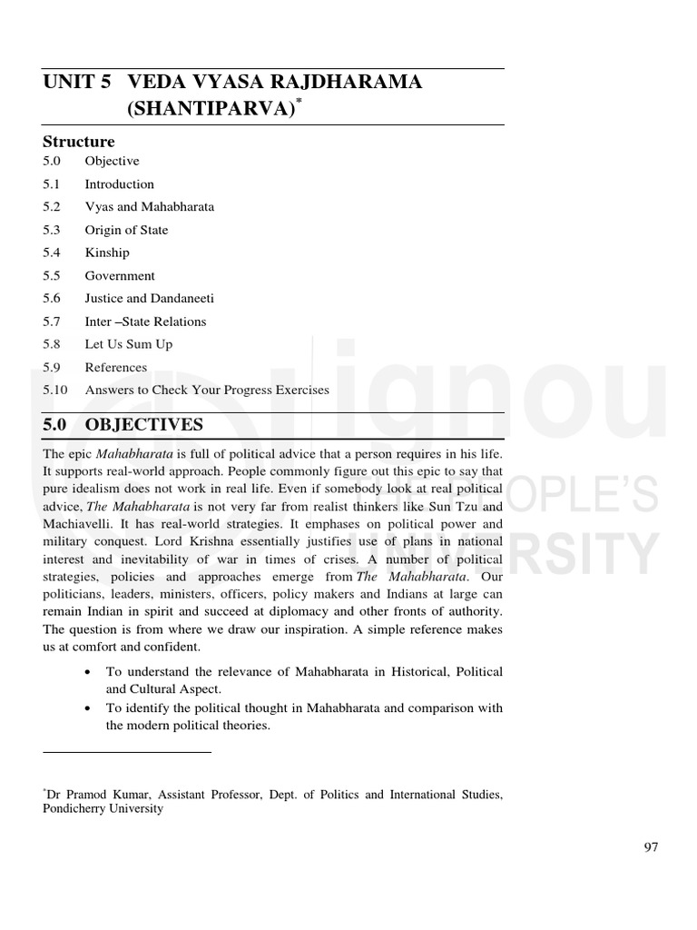 Ved Vyasa Rajdharma (Shantiparva) | PDF | Dharma | Kama