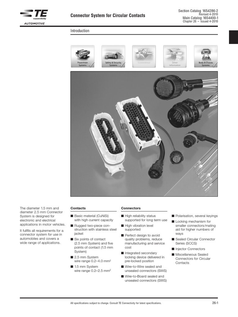 TE CONNECTORS ENG - CS - 1654286 - Connector - System - For - Circular ...