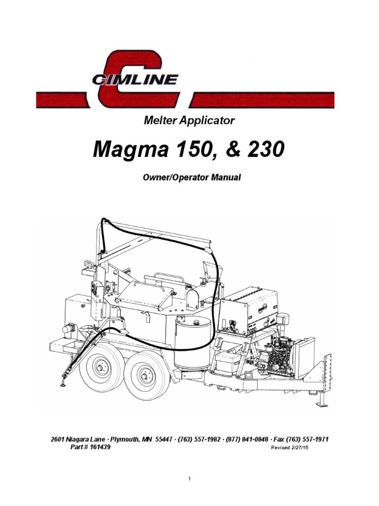 Magma 150 and 230 Owner Operator Manual | PDF | Pipe (Fluid Conveyance ...
