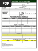Internal Job Application Form Template | PDF