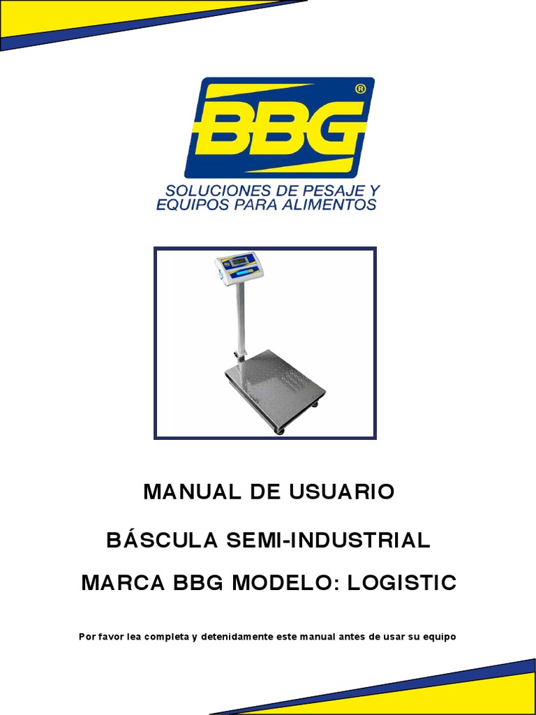 Manual de Usuario Bascula Semi-Industrial Ref Logistic-150 | PDF | Balanza | Aire acondicionado