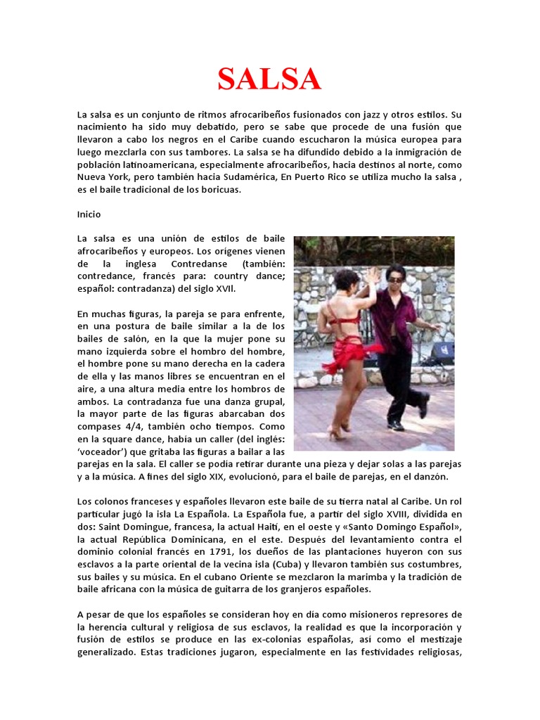 Salsa Cha Cha Cha Mambo Pdf Música Caribeña Musica Cubana