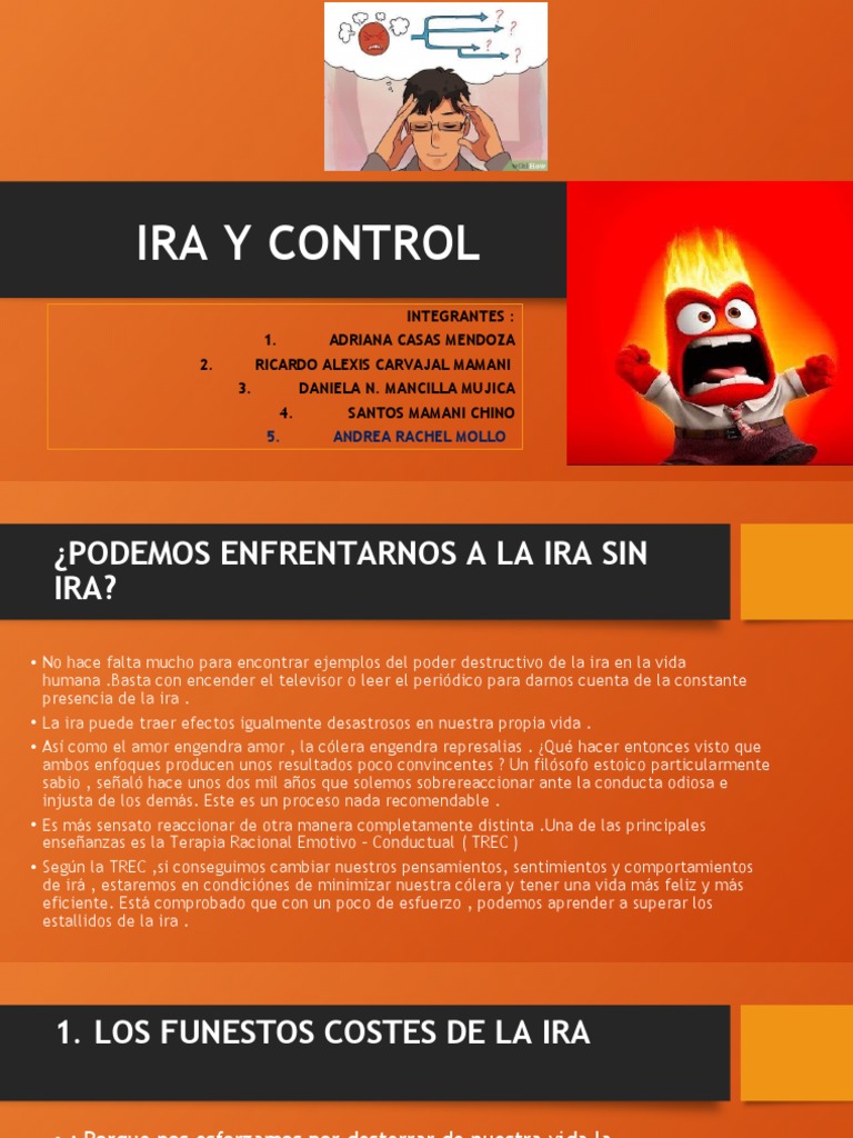 Ira y Control | PDF | Ira | Terapia racional de comportamiento emotivo