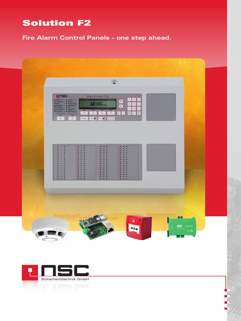 Solution F2 Fire Control Panel Overview | PDF | Sensor | Power Supply