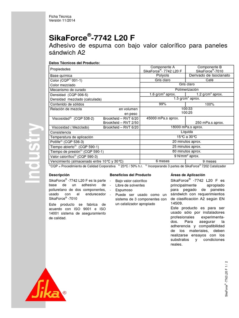 SikaForce 7742 L20 F | PDF