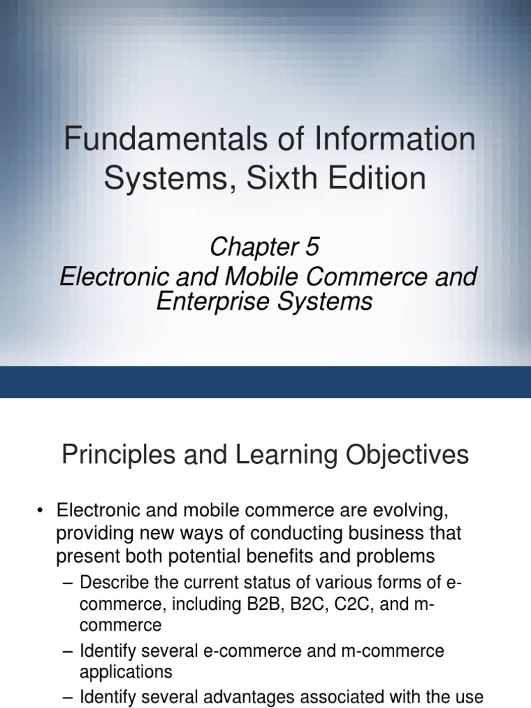 Electronic and Mobile Commerce and Enterprise Systems Ch05 | PDF | Enterprise Resource Planning ...