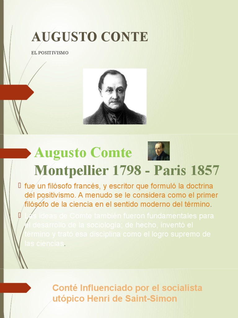 Augusto Conte | PDF | Positivismo | Teorías filosóficas