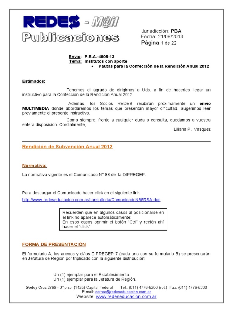 Rendición de Mecanizada Instructivo | PDF