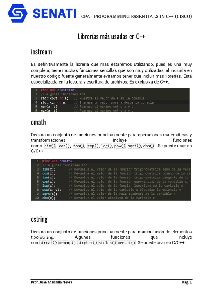 Tutorial C++ | PDF | C ++ | Estructura de datos de matriz