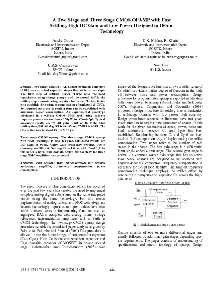 Op Amp Paper | PDF | Amplifier | Operational Amplifier
