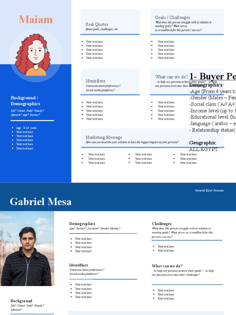 HubSpot Buyer Persona Template Guide | PDF | Marketing | Social Media