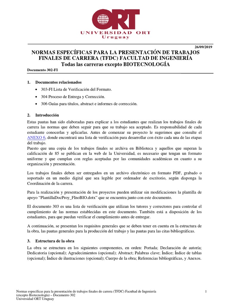 Normas para la presentación de trabajos finales de carrera de la Facultad de Ingeniería de la ...