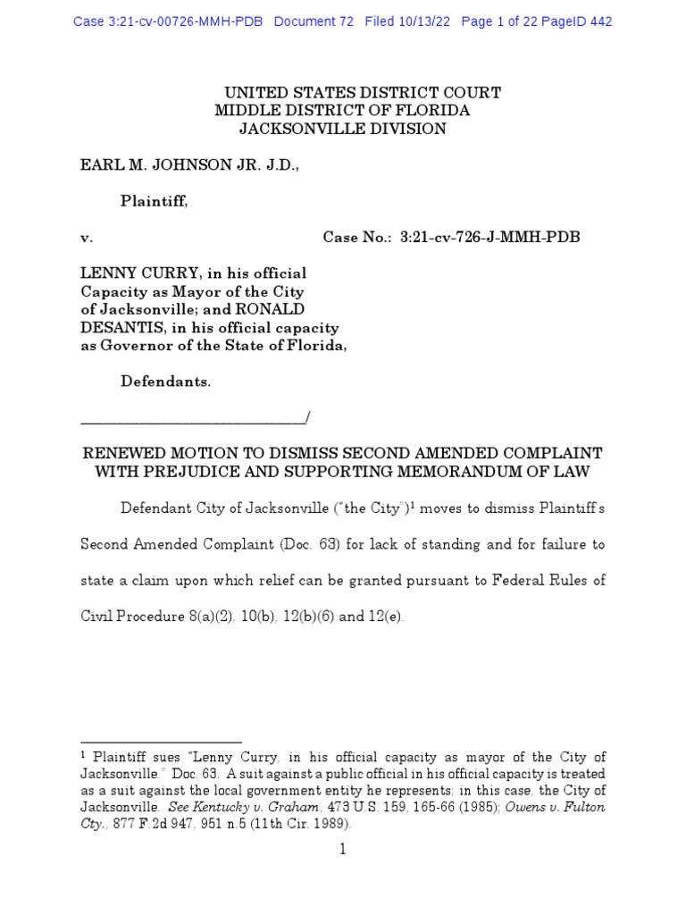 Defense Amended Motion To Dismiss Filed 10132022 | PDF | Ashcroft V ...