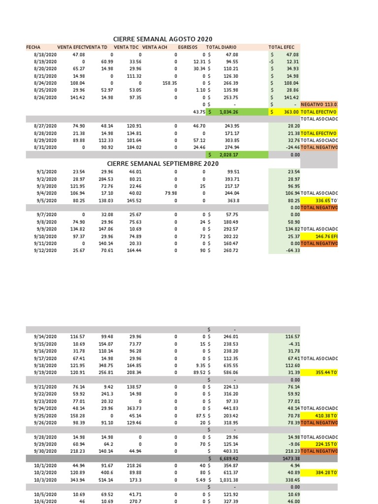 Reporte de Caja Diario | PDF