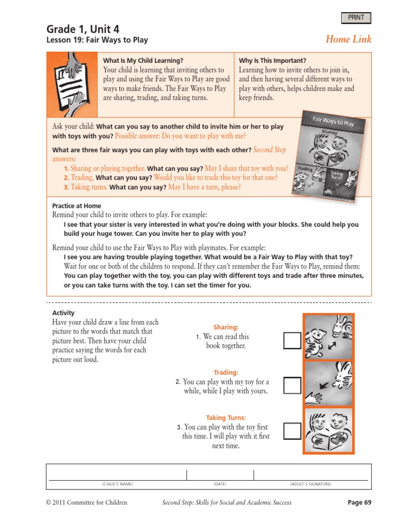 2nd Step Lesson 19 Fair Ways To Play | PDF | Toys