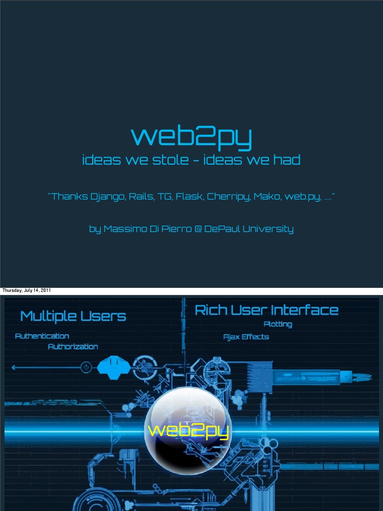 Web2py: Ideas We Stole - Ideas We Had | PDF | Http Cookie | Application Programming Interface