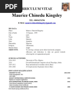 CV Sample in Nigeria | PDF | Cognition | Learning