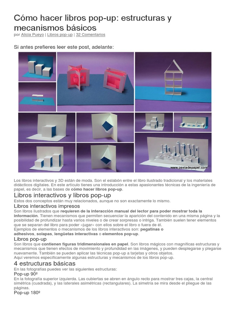 Cómo Hacer Libros Pop | PDF
