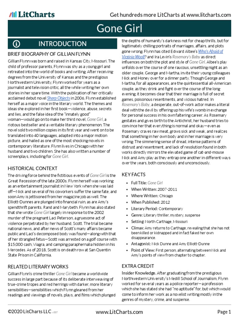 Gone Girl Summary | PDF