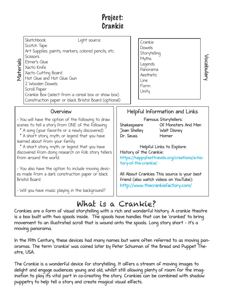 Crankie Project Handout | PDF