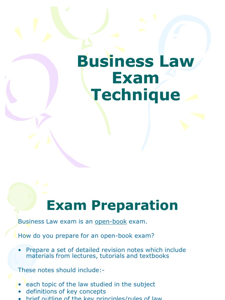 Business Law Exam Prep Guide | PDF