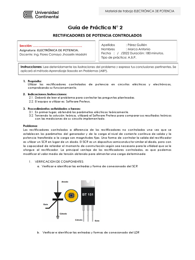 Guía Práctica #02 | PDF | Rectificador | Electrónica