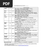 Conversion Table: Length (M) Basic SL Units | PDF | Gallon | Heat Capacity