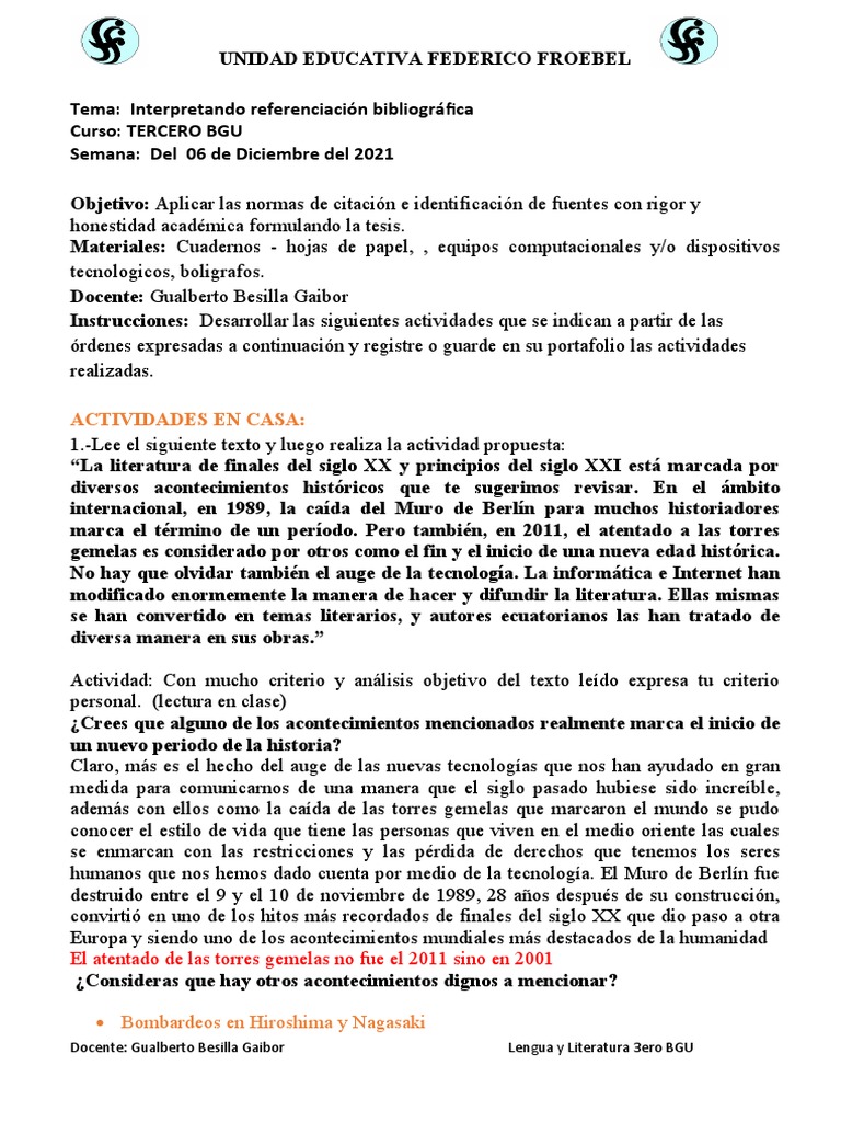 Interpretando Referenciación Bibliográfica LL3 06-12-2021 | PDF ...