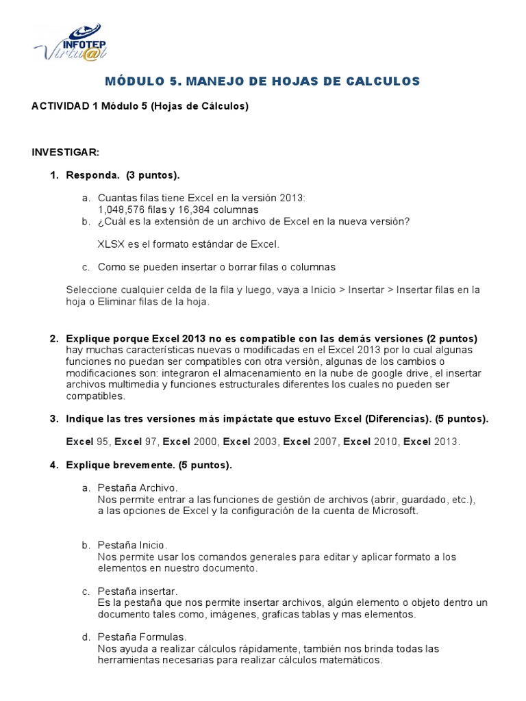 Actividad 1 Modulo 5 Completo | PDF
