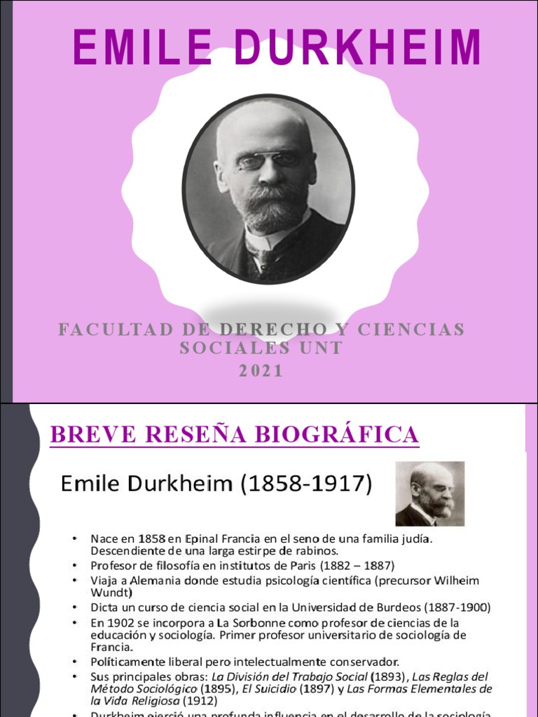 Emile Durkheim - NEW | PDF | Emile Durkheim | Sociología