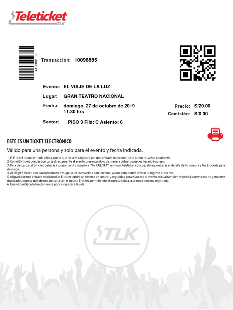 Este Es Un Ticket Electrónico: Transacción | PDF