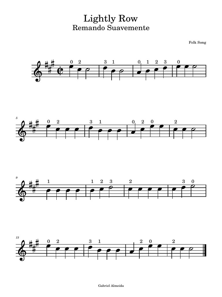 Lightly Row - Remando Suavemente | PDF