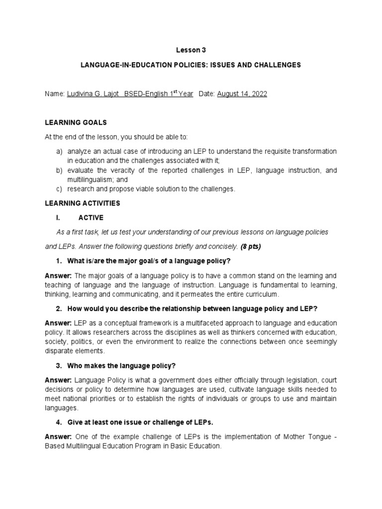 Module 4 Lesson 3 | PDF | Multilingualism | Israel